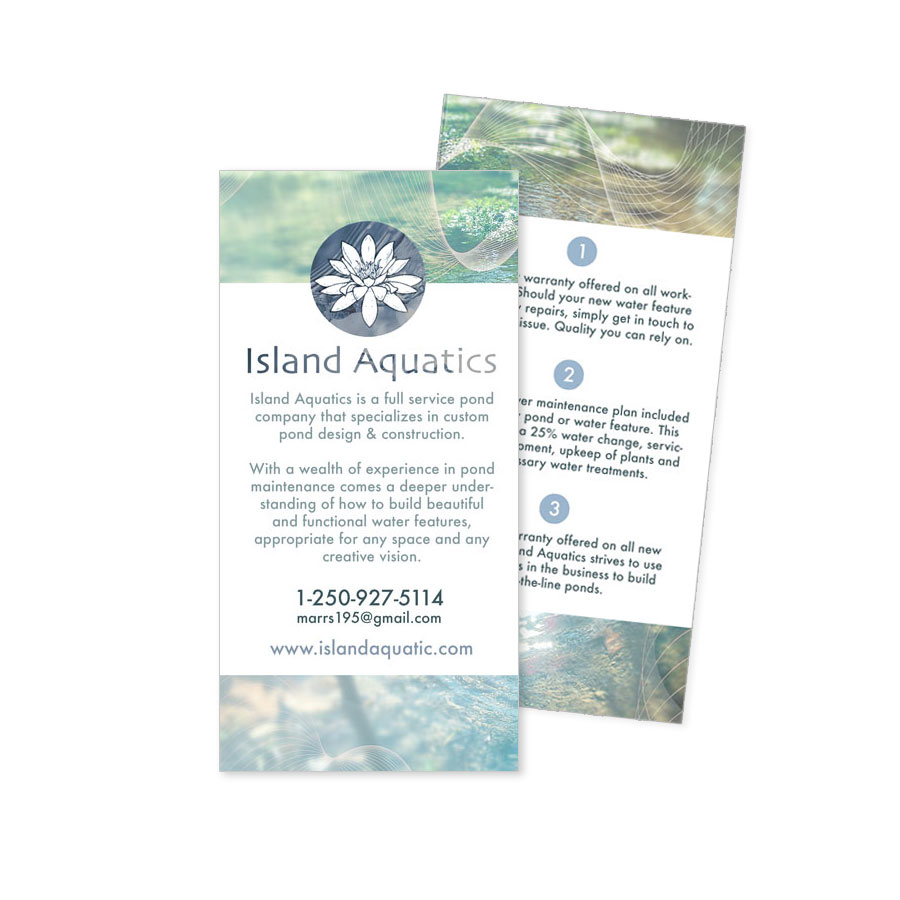 Business Cards & Brochure Design for Island Aquatics
