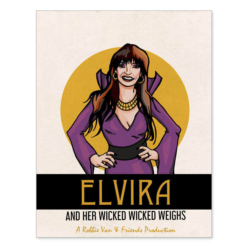 Poster Design for Elvira & Her Wicked Weighs | NapCat Art